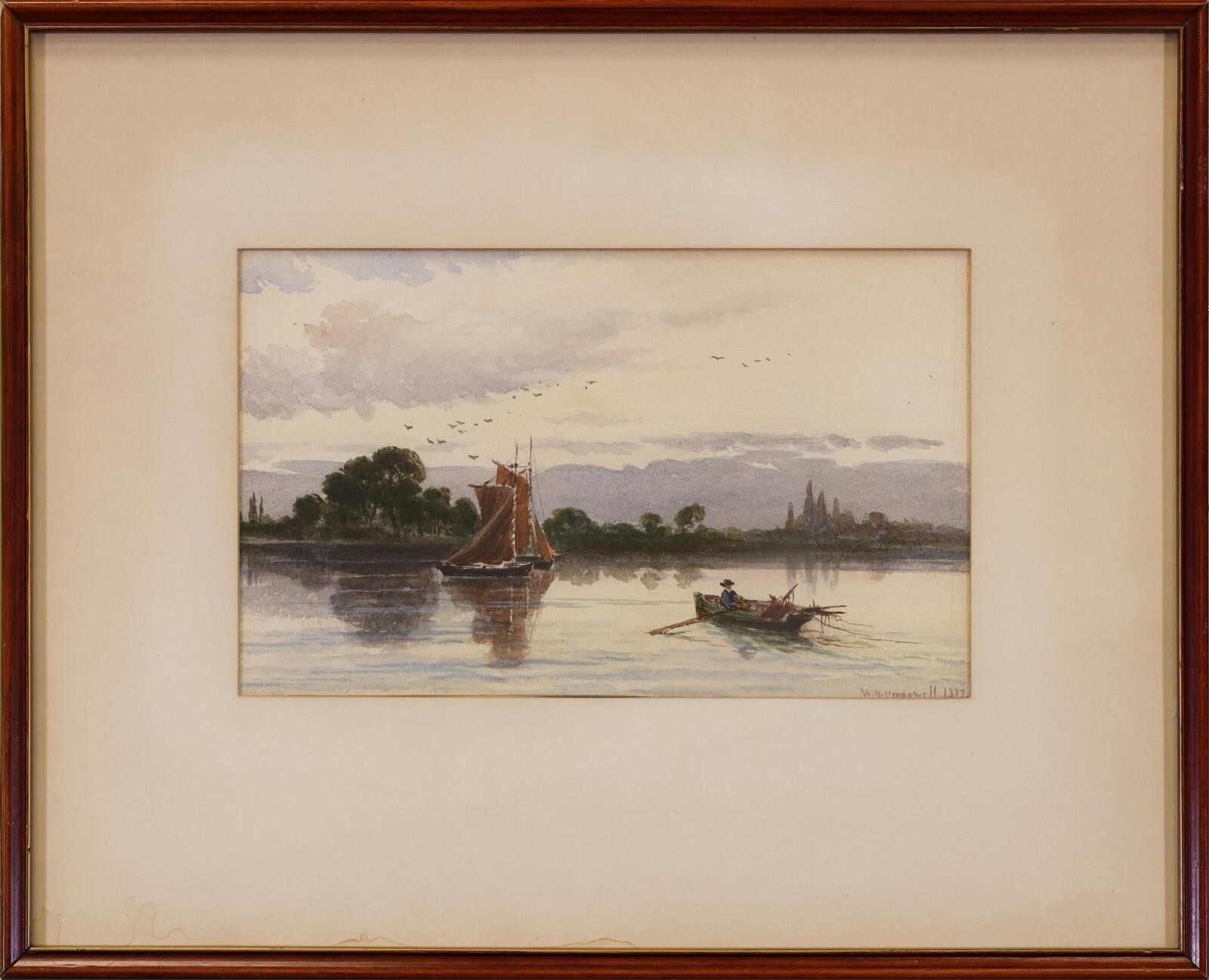 William Nicoll Cresswell | Rowing Home (1883) | MutualArt