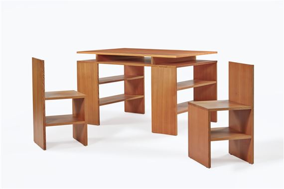 Donald Judd | Desk Set No. 33/97 with Two Chairs | MutualArt