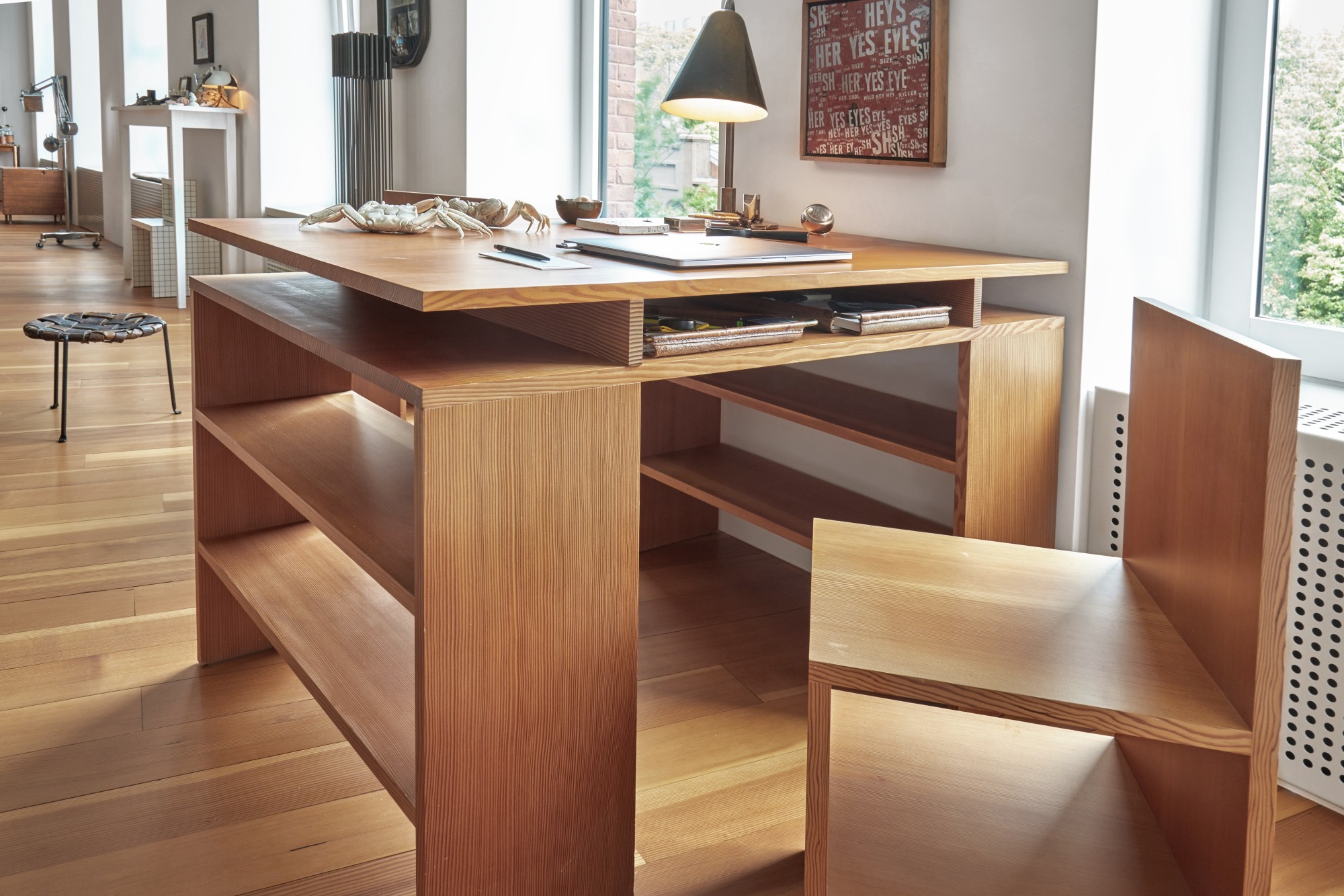 Donald Judd | Desk Set No. 33/97 with Two Chairs | MutualArt