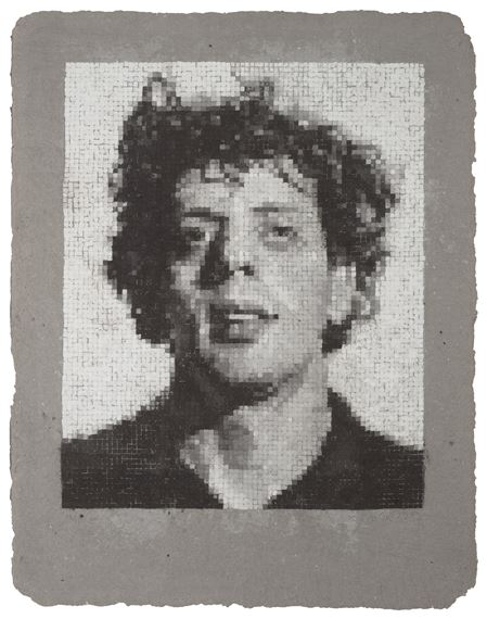 Chuck Close | Self Portrait/White Ink (1978) | MutualArt