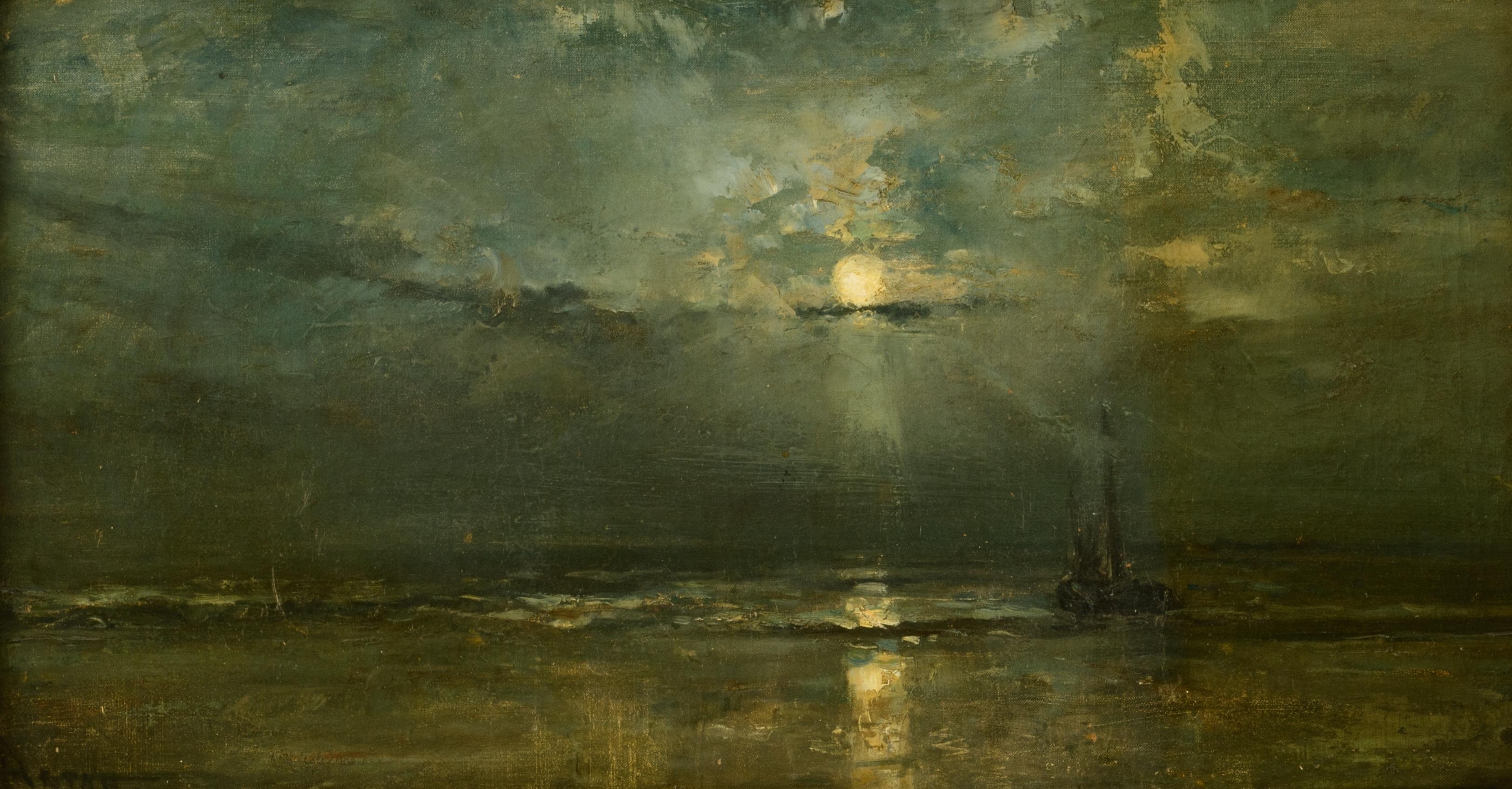 Louis Artan de Saint Martin | Marine By Moonlight | MutualArt