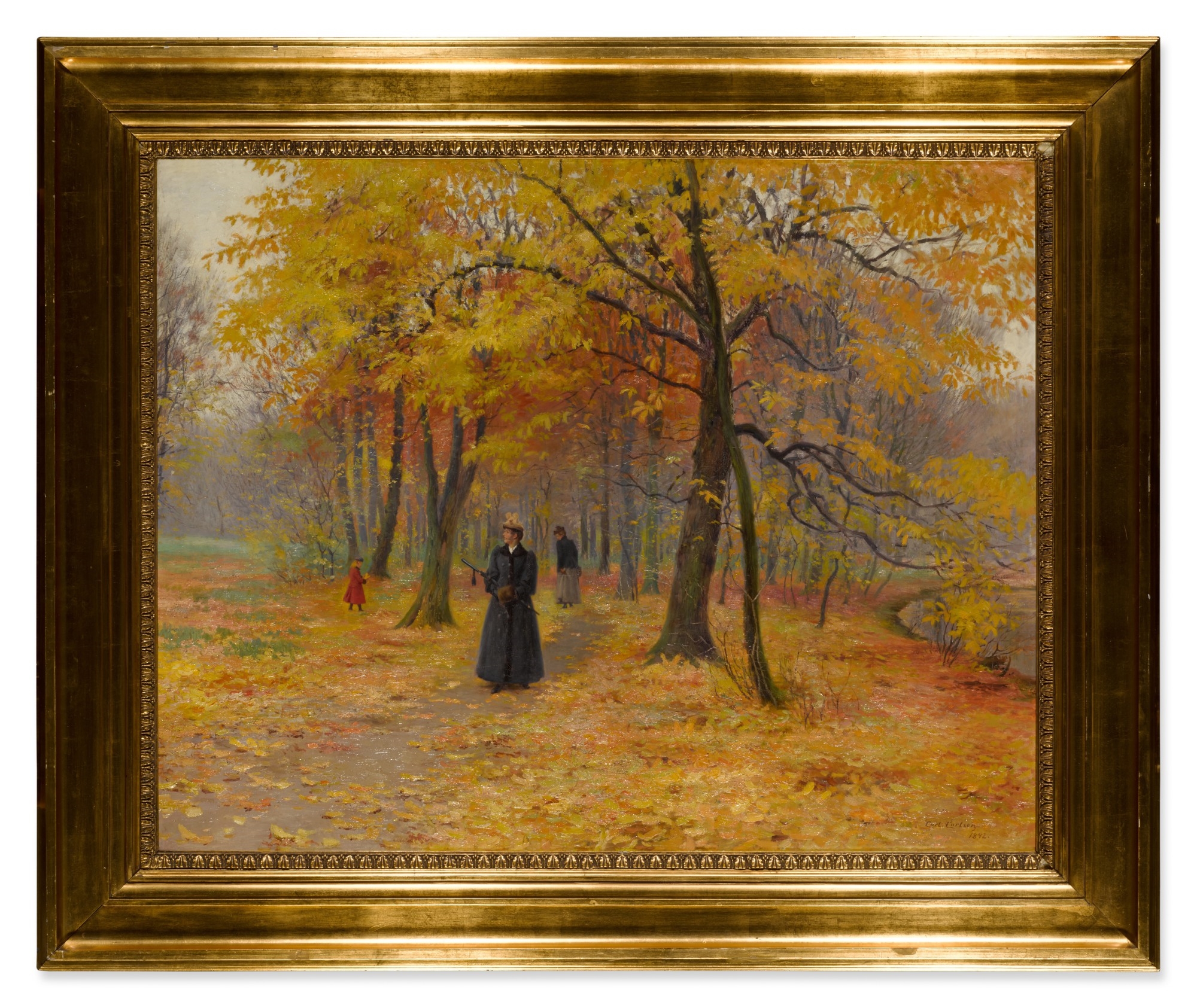 Carl Christian Edward Otto Carlsen | A Forest Walk in Autumn (1892 ...