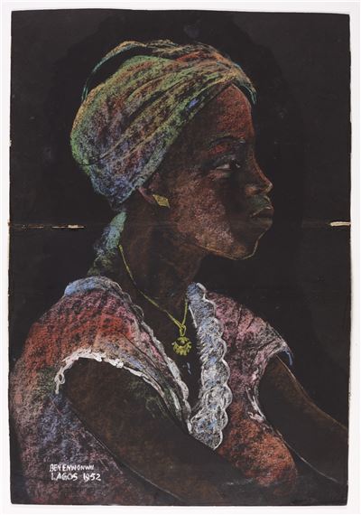 Ben Enwonwu | Portrait of a Woman (1952) | MutualArt