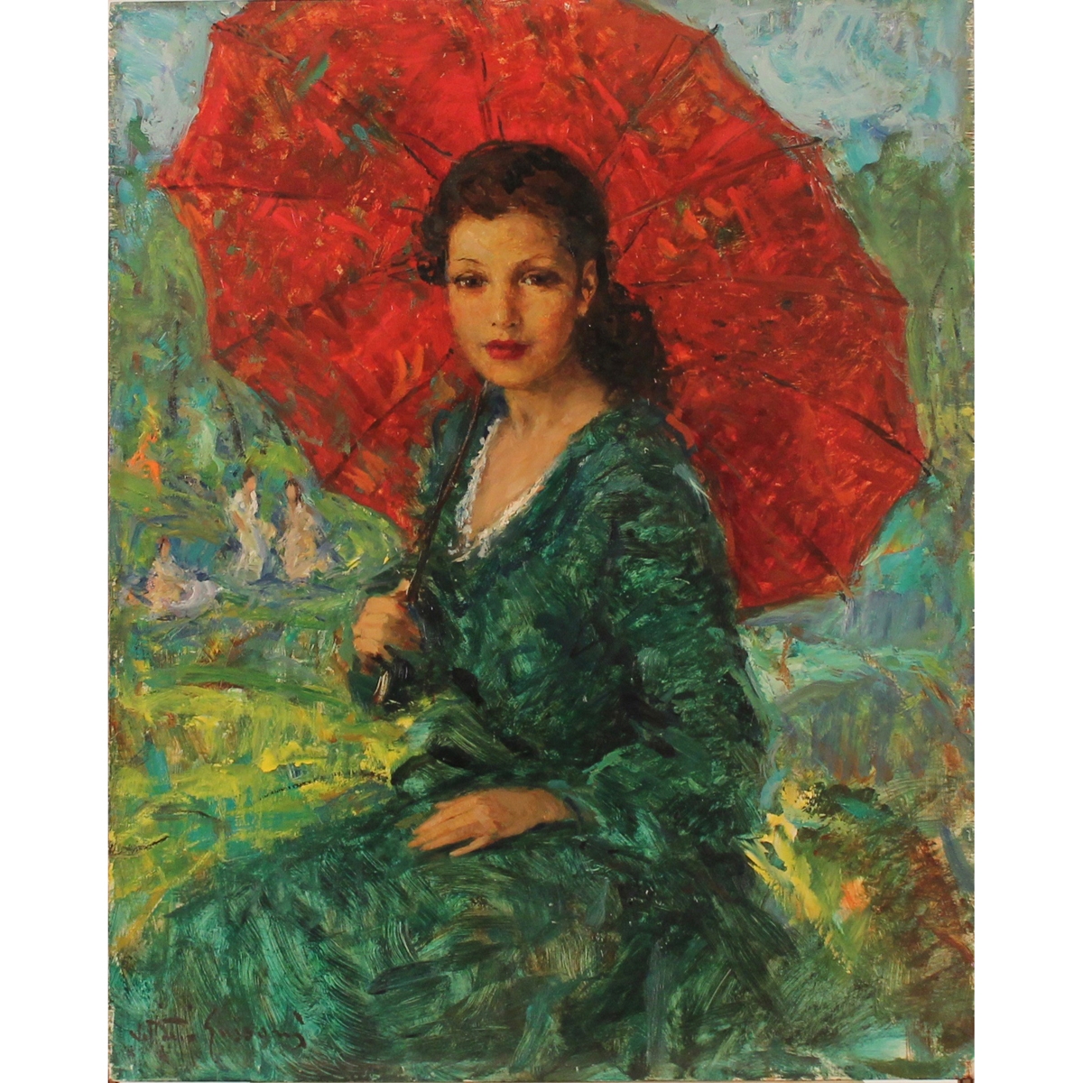 Vittorio Gussoni | FIGURE WITH UMBRELLA | MutualArt