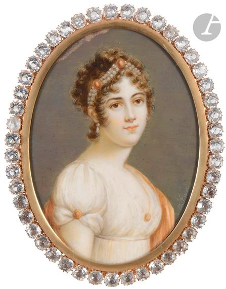 French School, 19th Century | Portrait présumé de Caroline Bonaparte ...