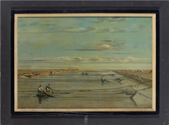 Leonid Berman | Men Trawling Fish | MutualArt