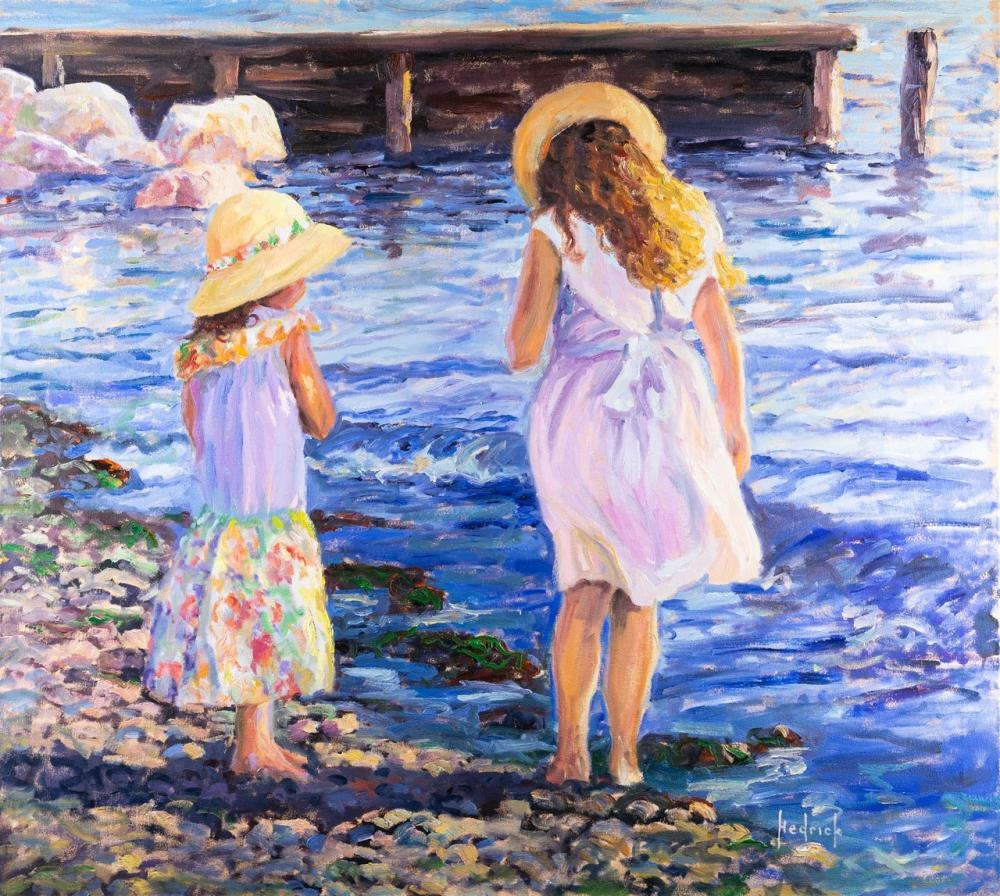 Ron Hedrick | the girls on the beach | MutualArt