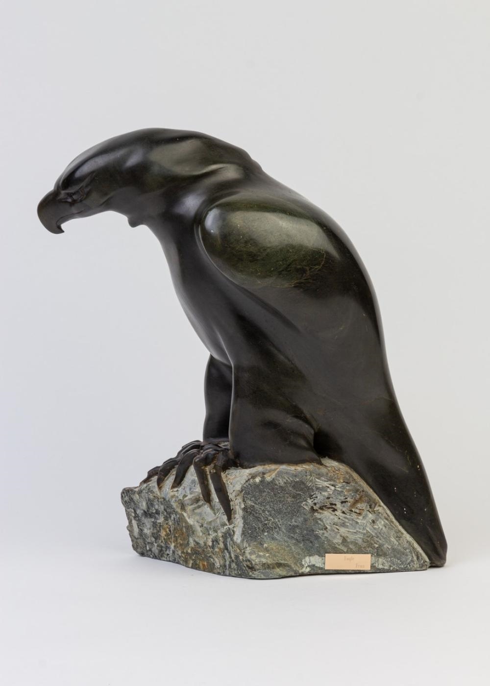 Fran Jenkins | a green stone carving of an eagle | MutualArt
