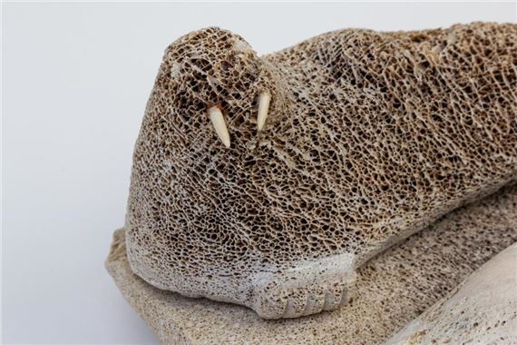 Joan Jonas | two walruses with bone tusks | MutualArt