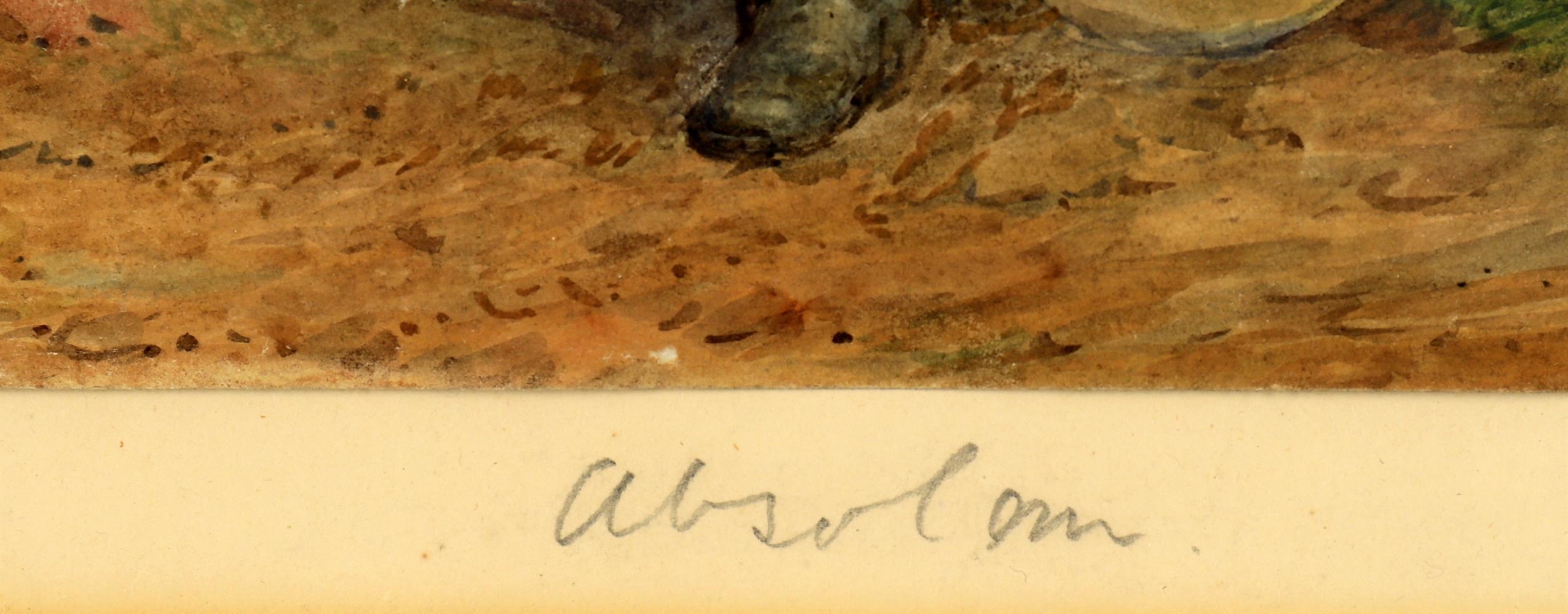 John Absolon | 1895), 'Girl seated on a stile with a basket' | MutualArt