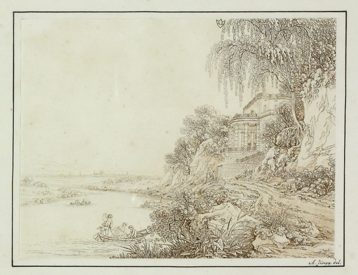 Adrian Zingg | Das Belvedere an der Elbe östlich von Briesnitz (Dresden ...