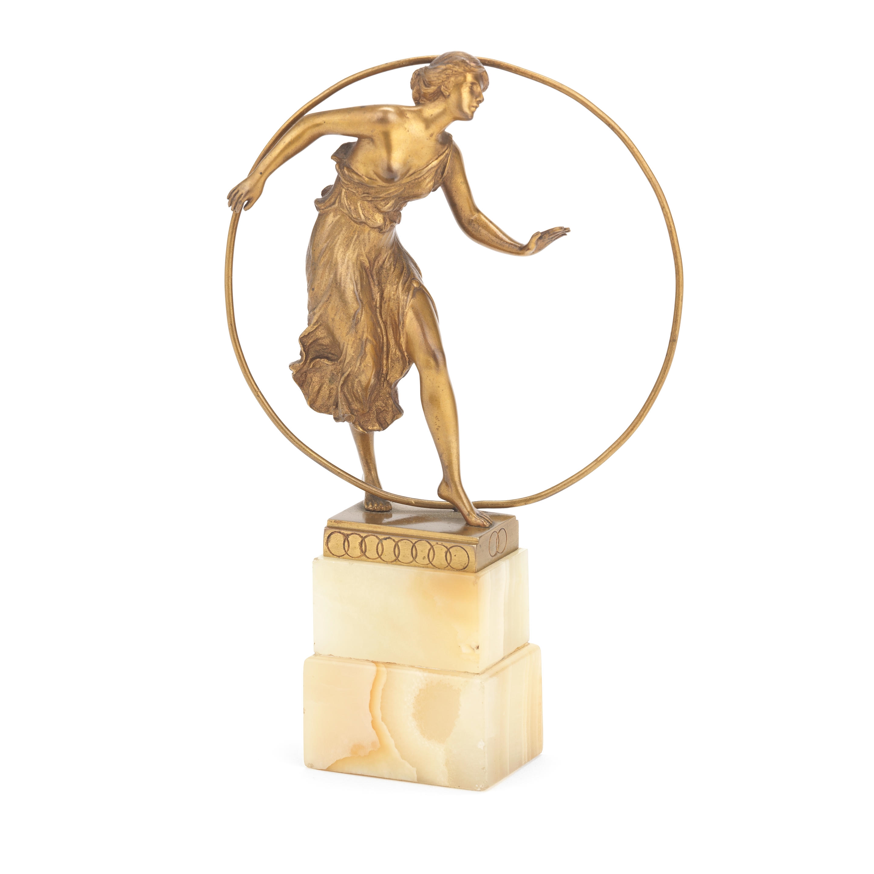 Georges Morin | A miniature bronze figure of 'The Hoop Dancer' | MutualArt