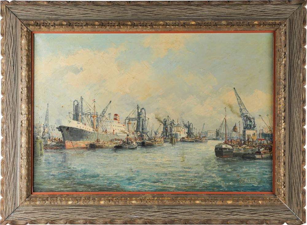P. Jr. | PAUL VAN SCHAIK JR.: HARBOR SCENE | MutualArt