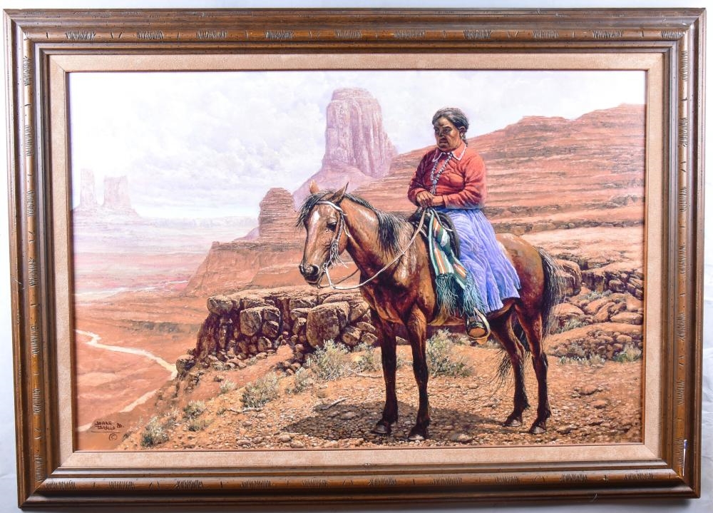 Jorge Tarallo | Horse and Rider in a Canyon Landscape | MutualArt