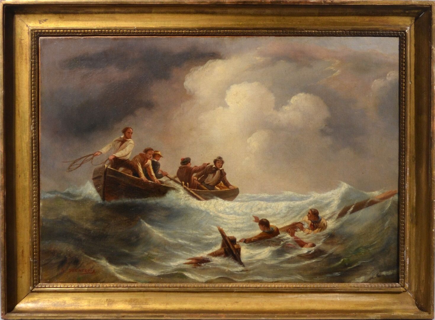 Auguste Delacroix | Sauvetage en mer | MutualArt