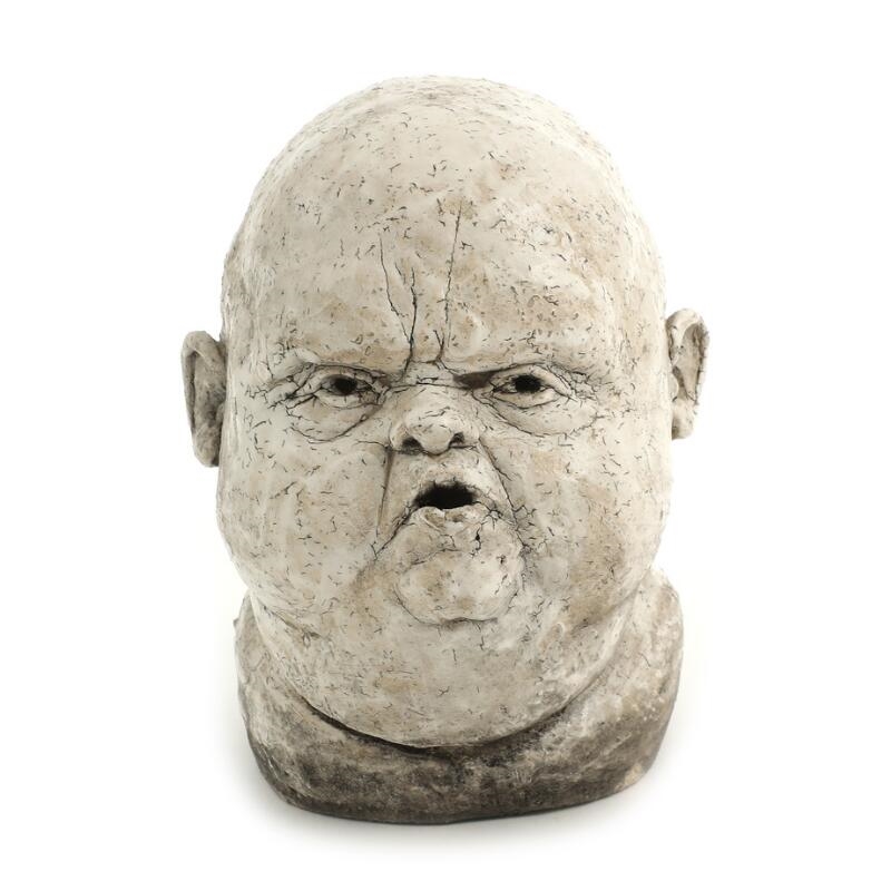 Lars Calmar | Bust of an angry man | MutualArt