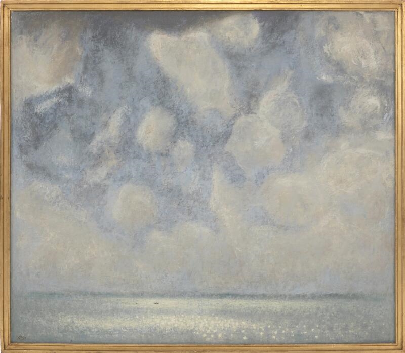 Knud Agger | Havbillede i gråvejr | MutualArt