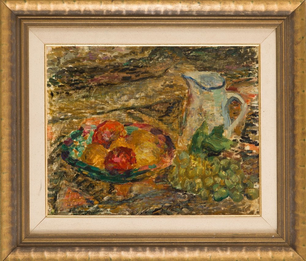 Pinchus Krémègne | Still life with a jug and fruits | MutualArt