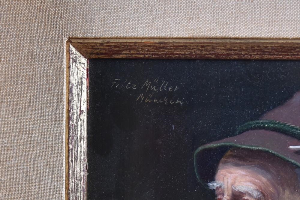 Fritz Müller | Portrait of a Gentleman with Beer Stein | MutualArt