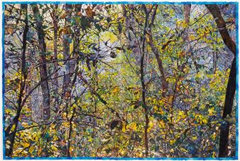 Joseph Raffael | Three Fish, Blue Water | MutualArt