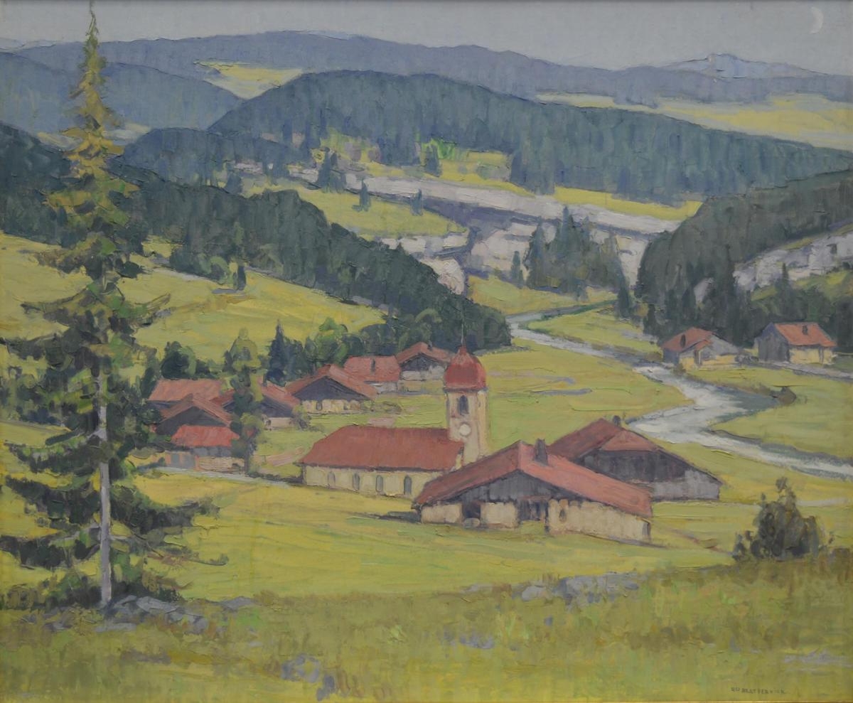 Robert Fernier | LA VALLÉE DU DOUBS AU CRÉPUSCULE | MutualArt