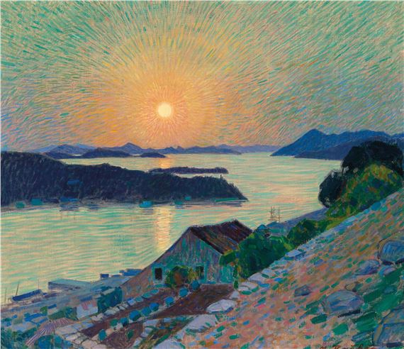 Mirko Racki | Sunset on the Elaphite Islands | MutualArt