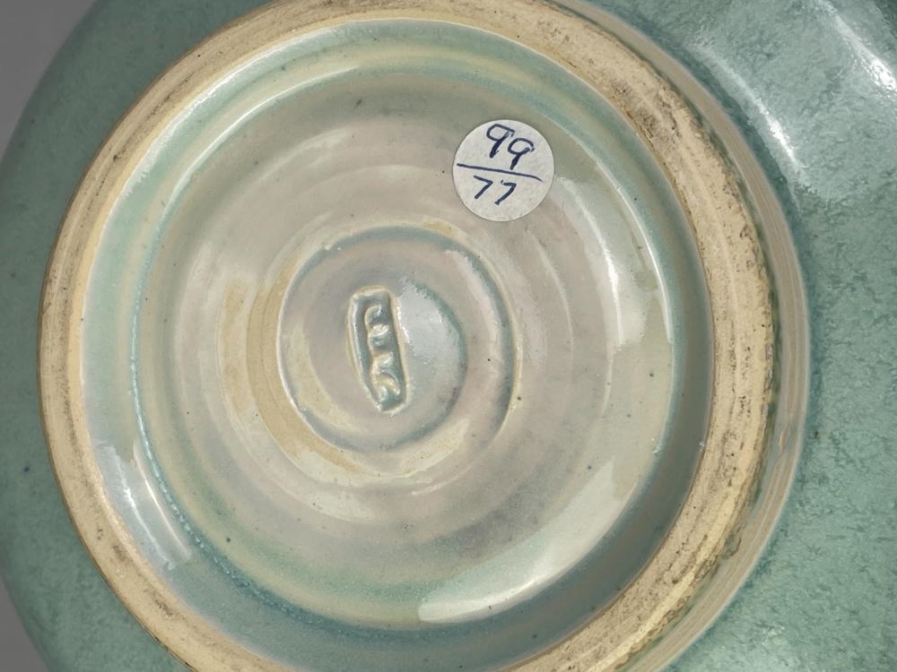 Abdo Nagi | a deep stoneware vessel covered in glossy turquoise glaze ...