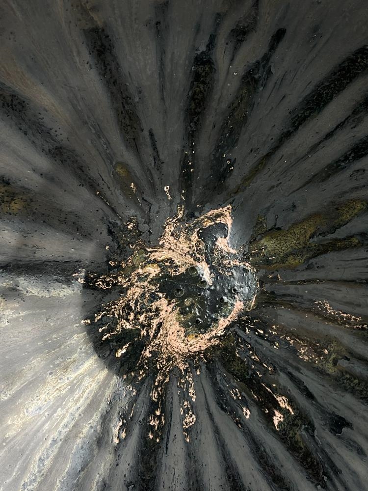 Abdo Nagi | a large stoneware bowl covered in metallic bronze glaze ...