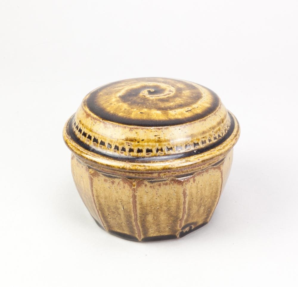 Mike Dodd | a cut sided stoneware jar and cover | MutualArt