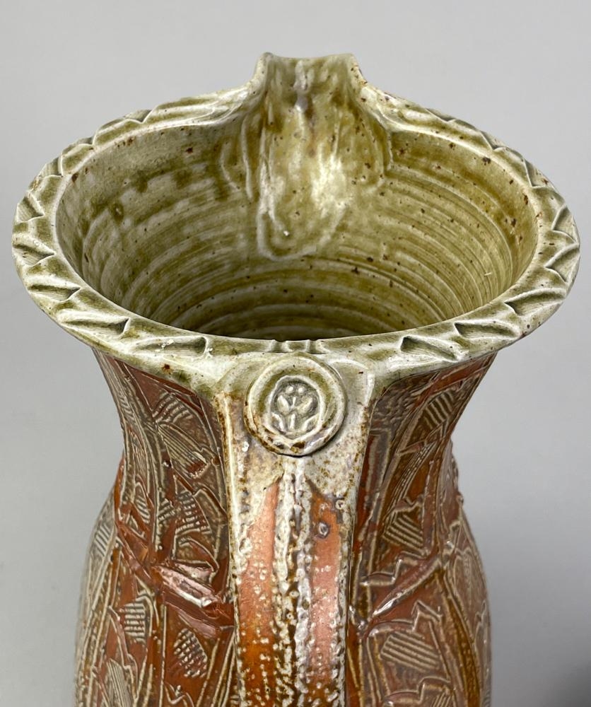 Richard Dewar | a salt glazed jug with incised decoration | MutualArt