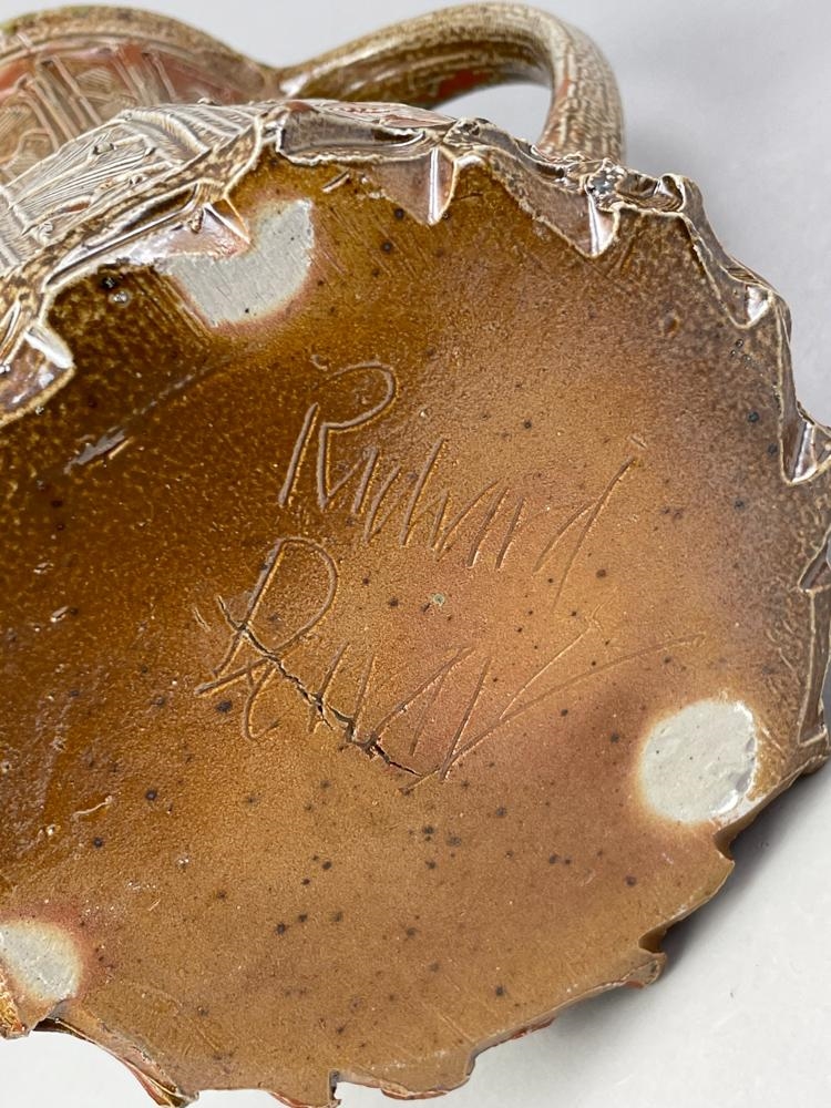 Richard Dewar | a salt glazed jug with incised decoration | MutualArt