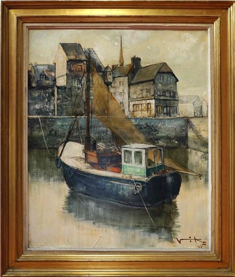 Victor Viko | Bateaux de pêcheurs à Honfleur (1961) | MutualArt