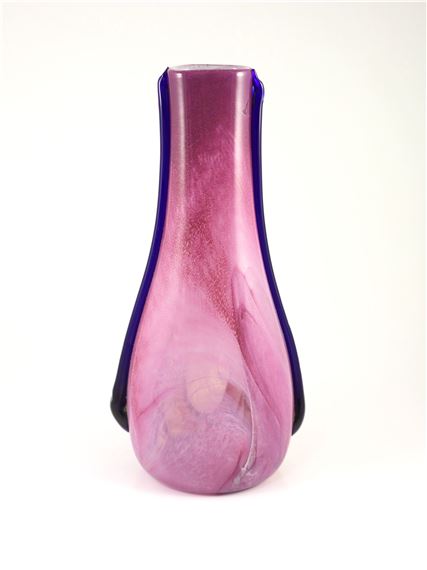 Elizabeth Graydon-Stannus | Pink and purple glass vase | MutualArt
