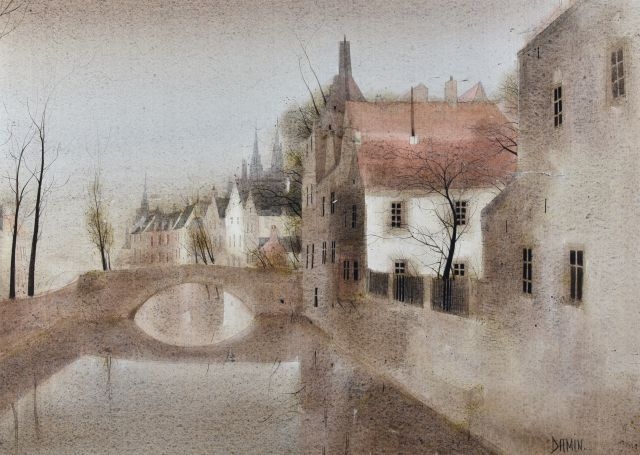 Georges Damin | River bank in winter | MutualArt