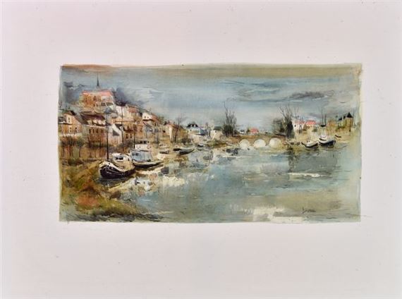 Georges Damin | City of Brittany in winter | MutualArt