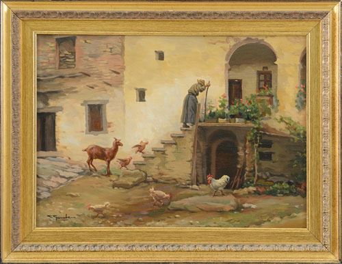 Carlo Gamba | Aia con figura e animali | MutualArt