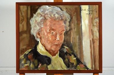 Lotte Laserstein | self- portrait of the artist from 1983 | MutualArt