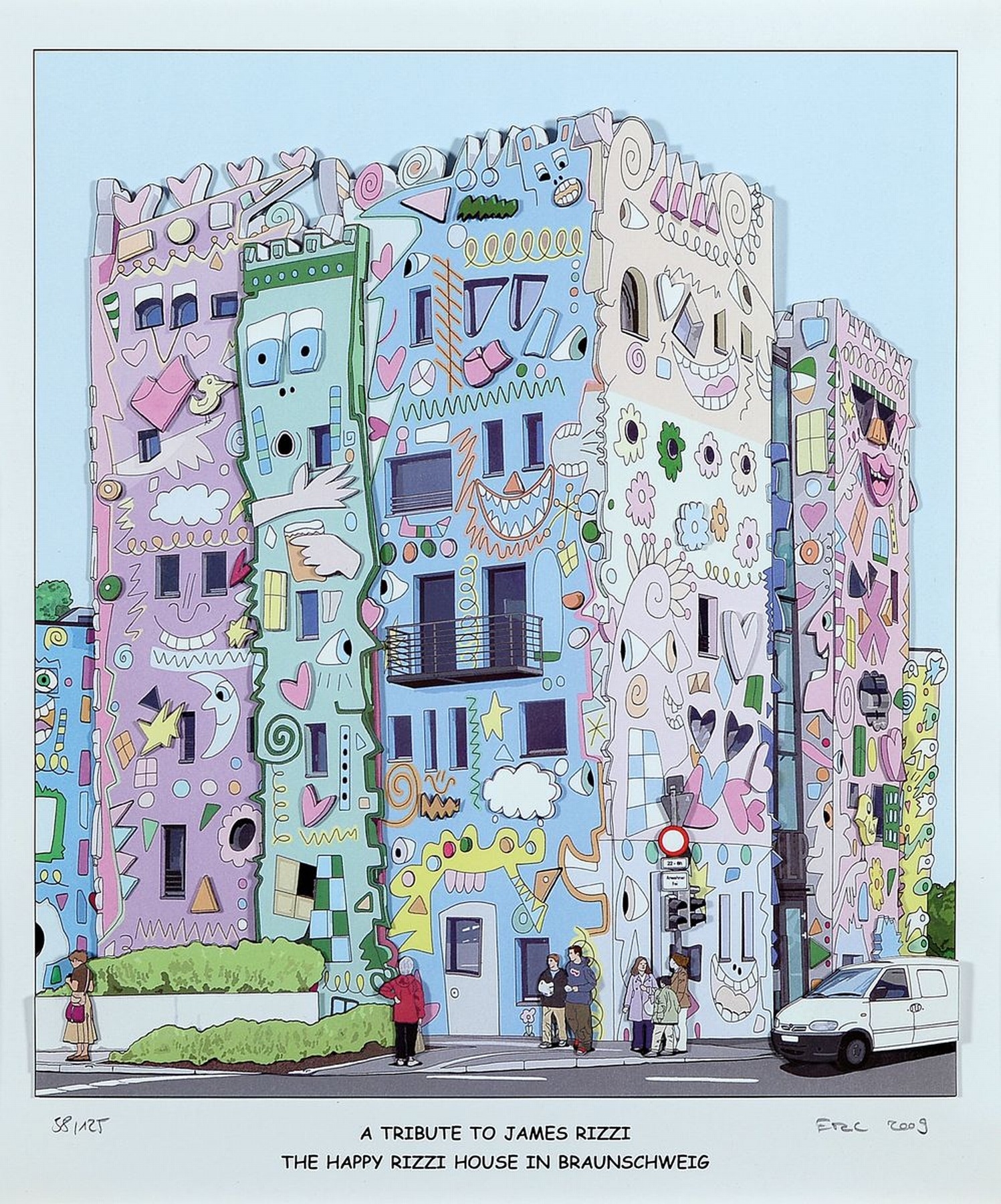 Rob Eric | A Tribute to James Rizzi- Happy Rizzi House (2009) | MutualArt