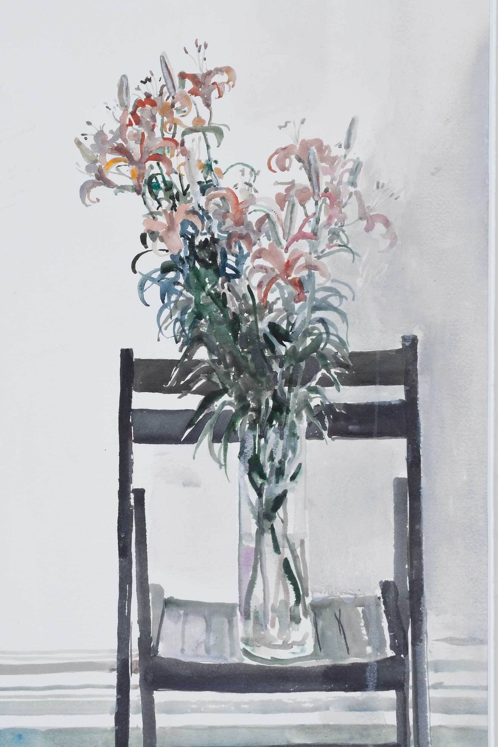 David Remfry | Lilies on a Folding Chair | MutualArt