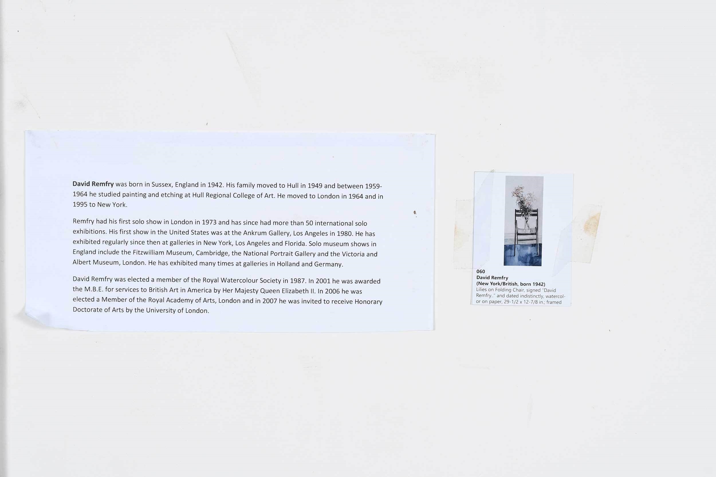 David Remfry | Lilies on a Folding Chair | MutualArt