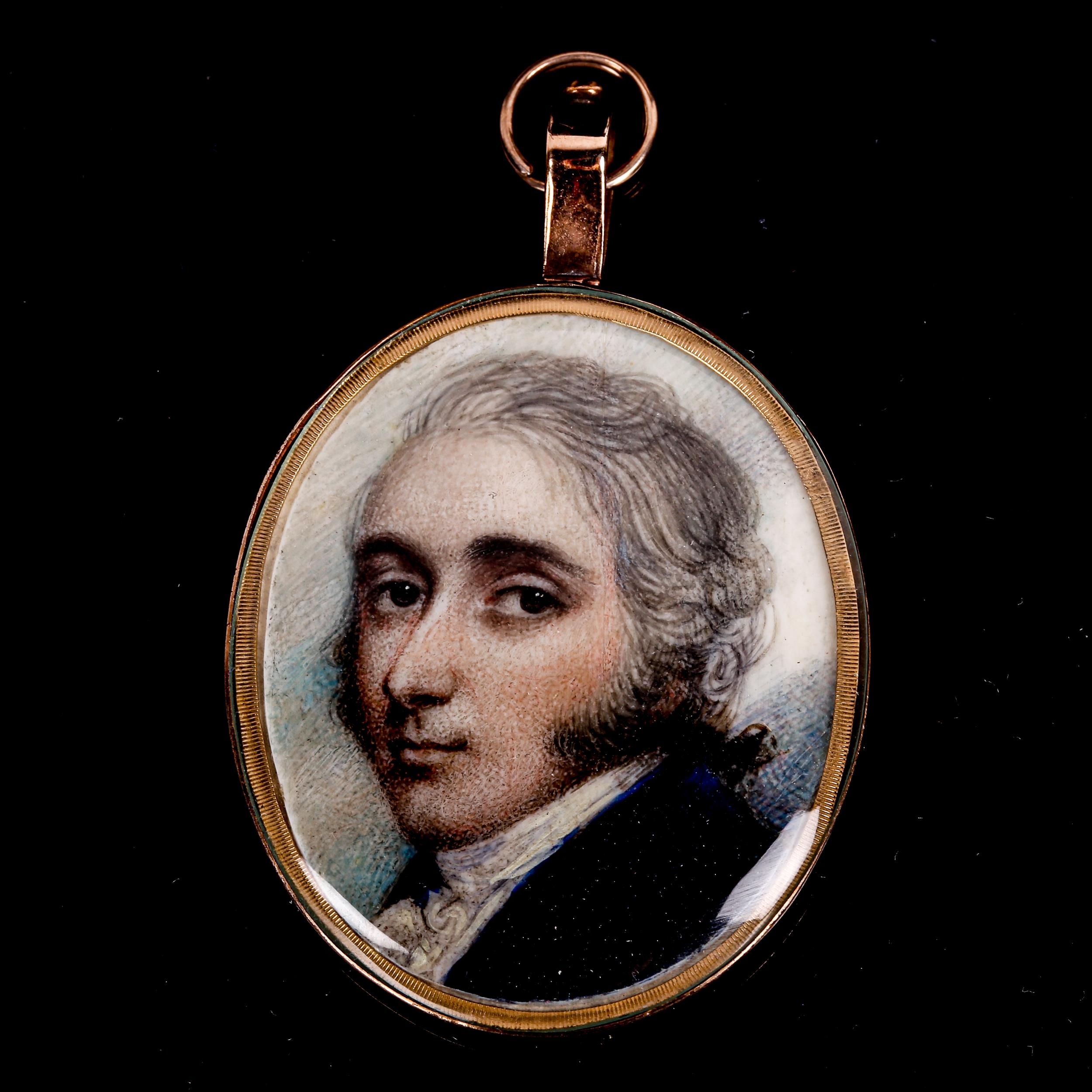 Andrew Plimer | miniature painted portrait on ivory of a gentleman ...
