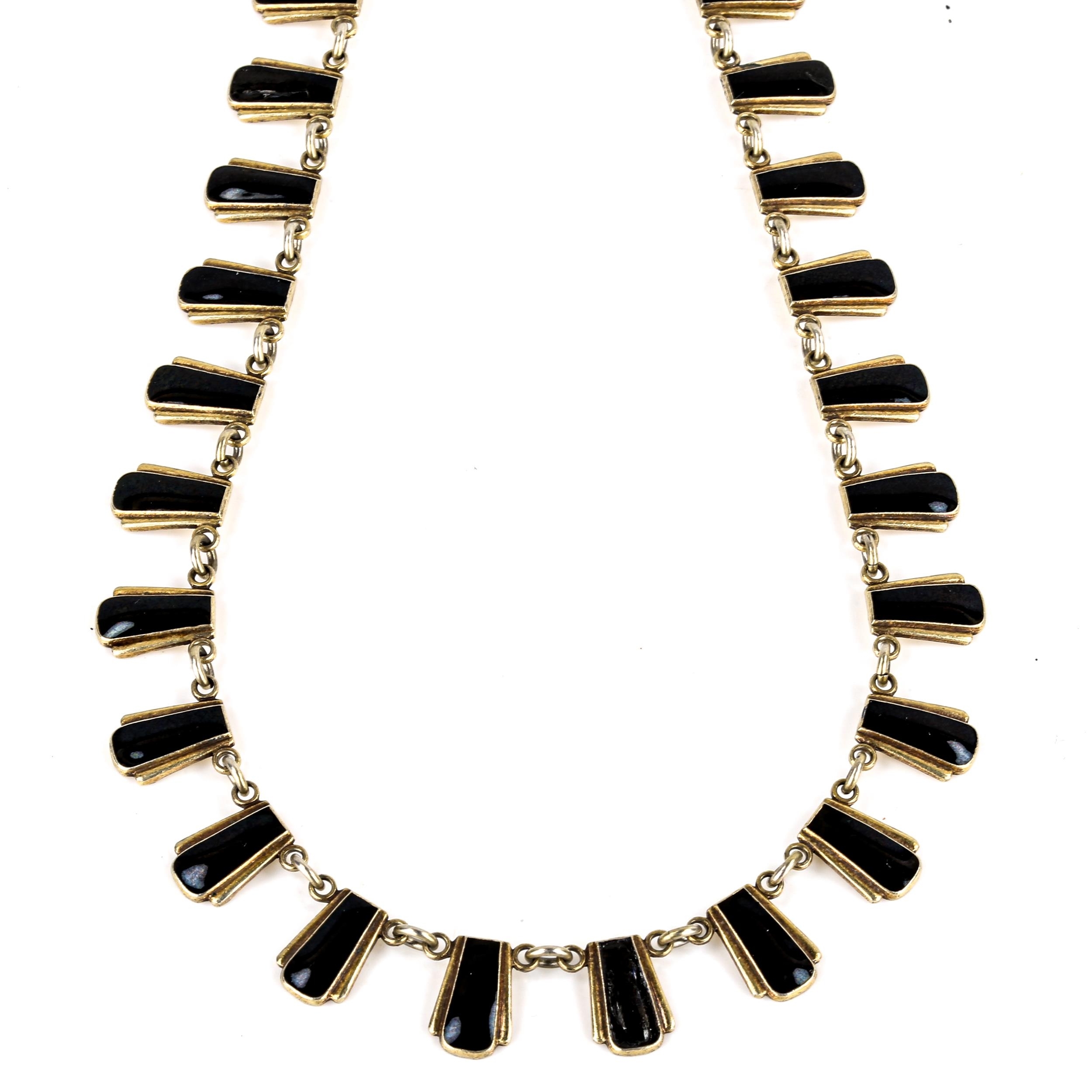 Volmer Bahner | a Vintage Danish vermeil sterling silver and black ...