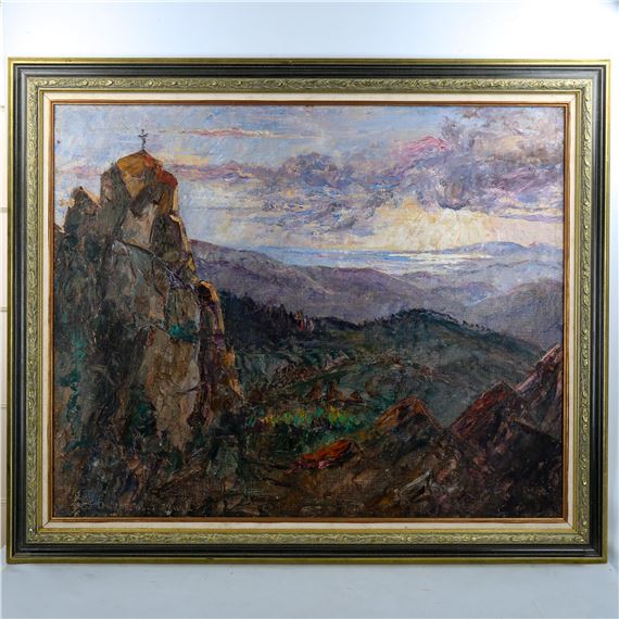 William Slocum Davenport | French sunset landscape (1924) | MutualArt