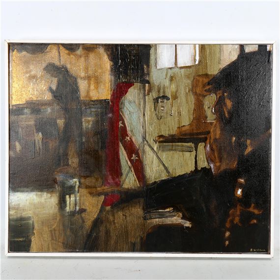 Barry Wilson | pub interior scene Rye | MutualArt