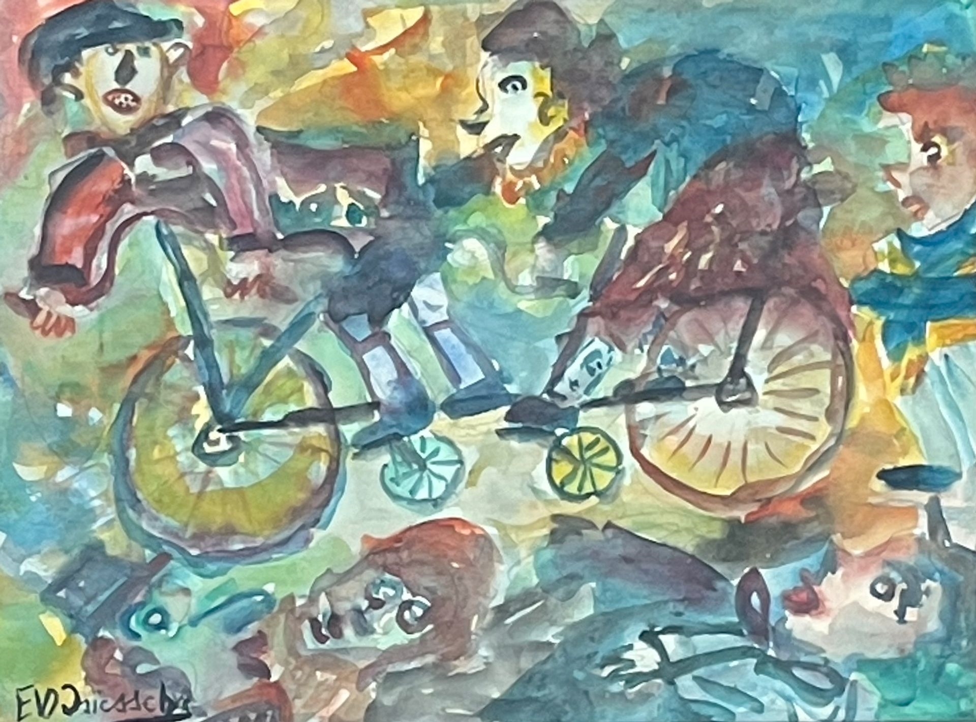 Ernest van den Driessche | The Cyclists | MutualArt