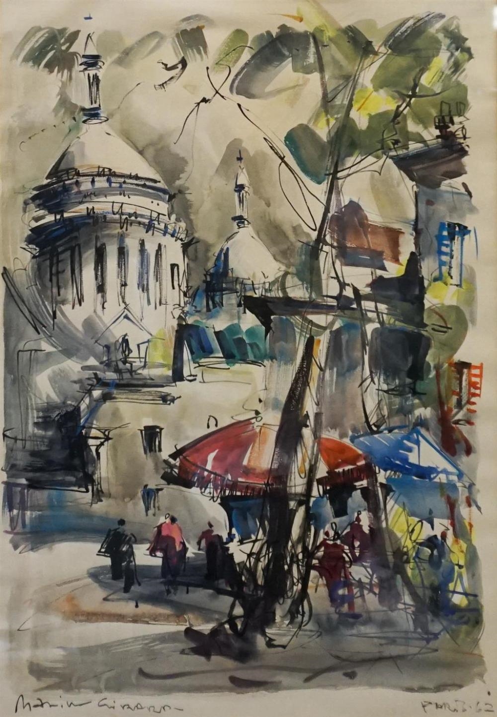 Marius Girard | Parisian Street Scene (20th Century 21st Century ...