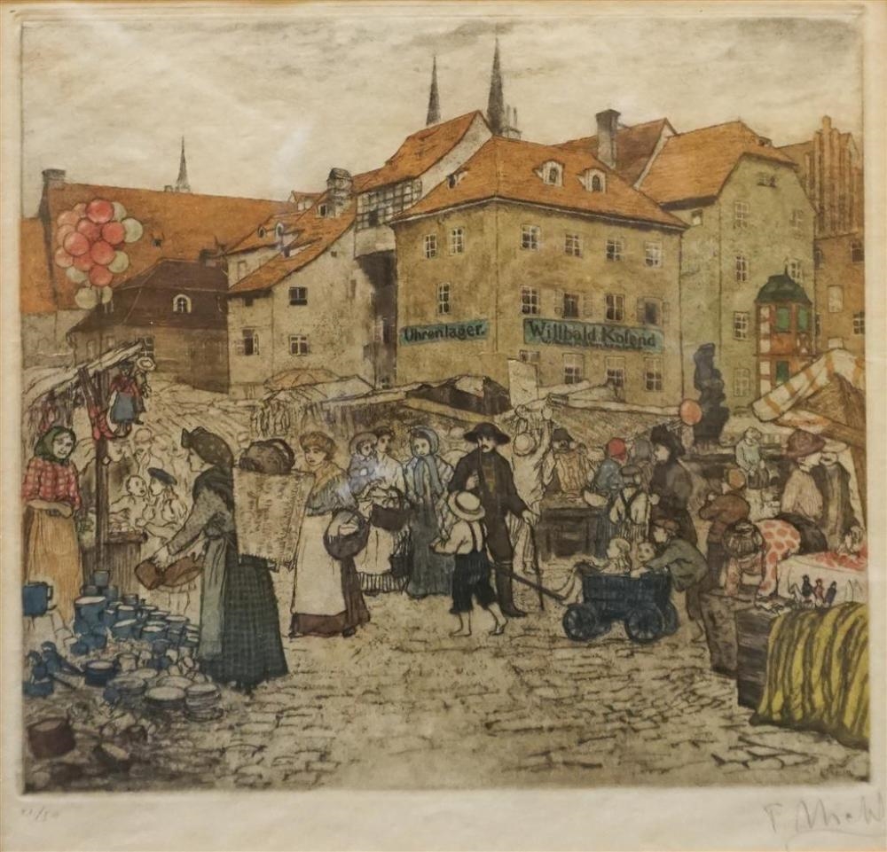 Ferdinand Michl | Market Scene | MutualArt