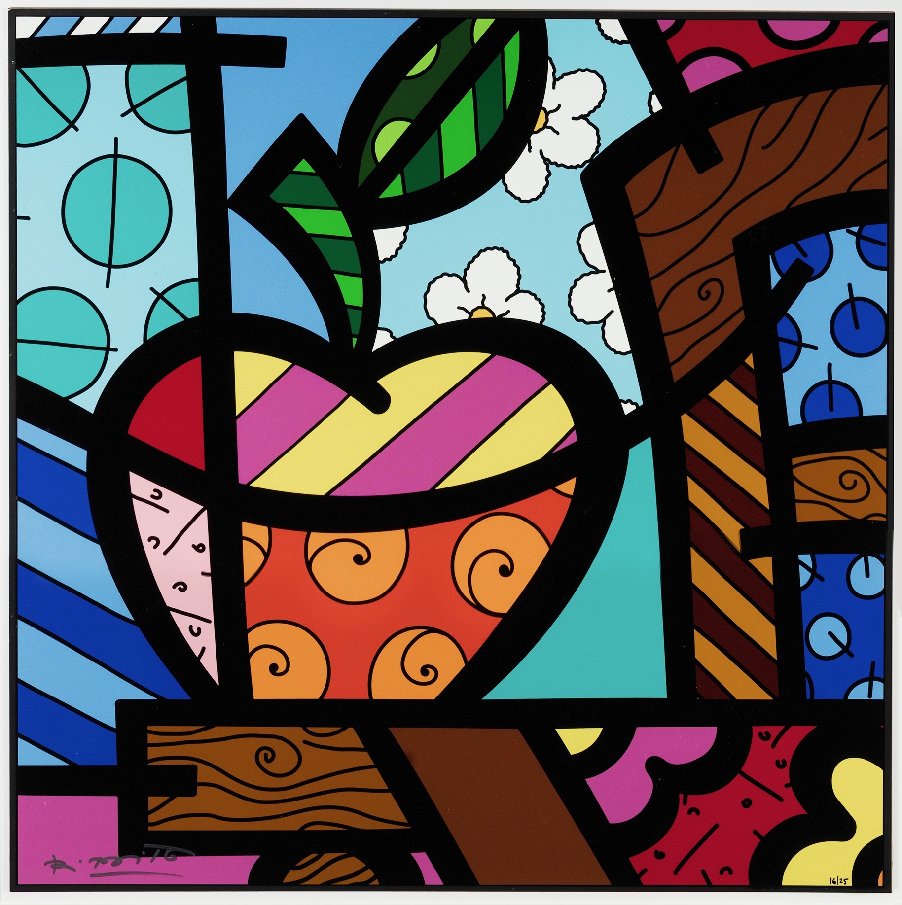 Romero Britto | 'New York Apple' | MutualArt