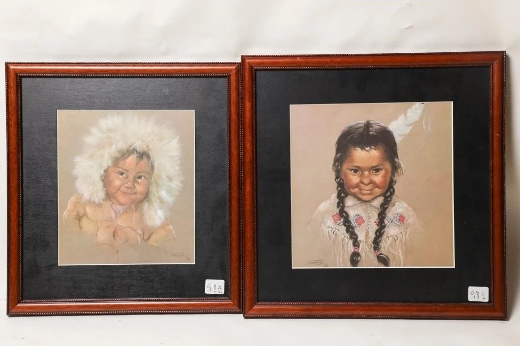 Dorothy Marie Oxborough | Young Inuit children | MutualArt