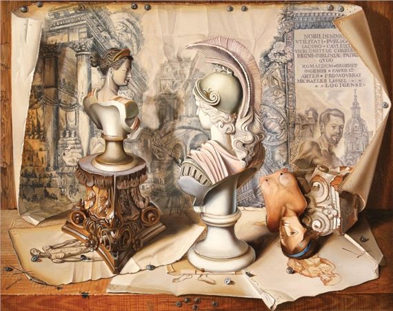 Michael Lassel | Still life with statuettes | MutualArt